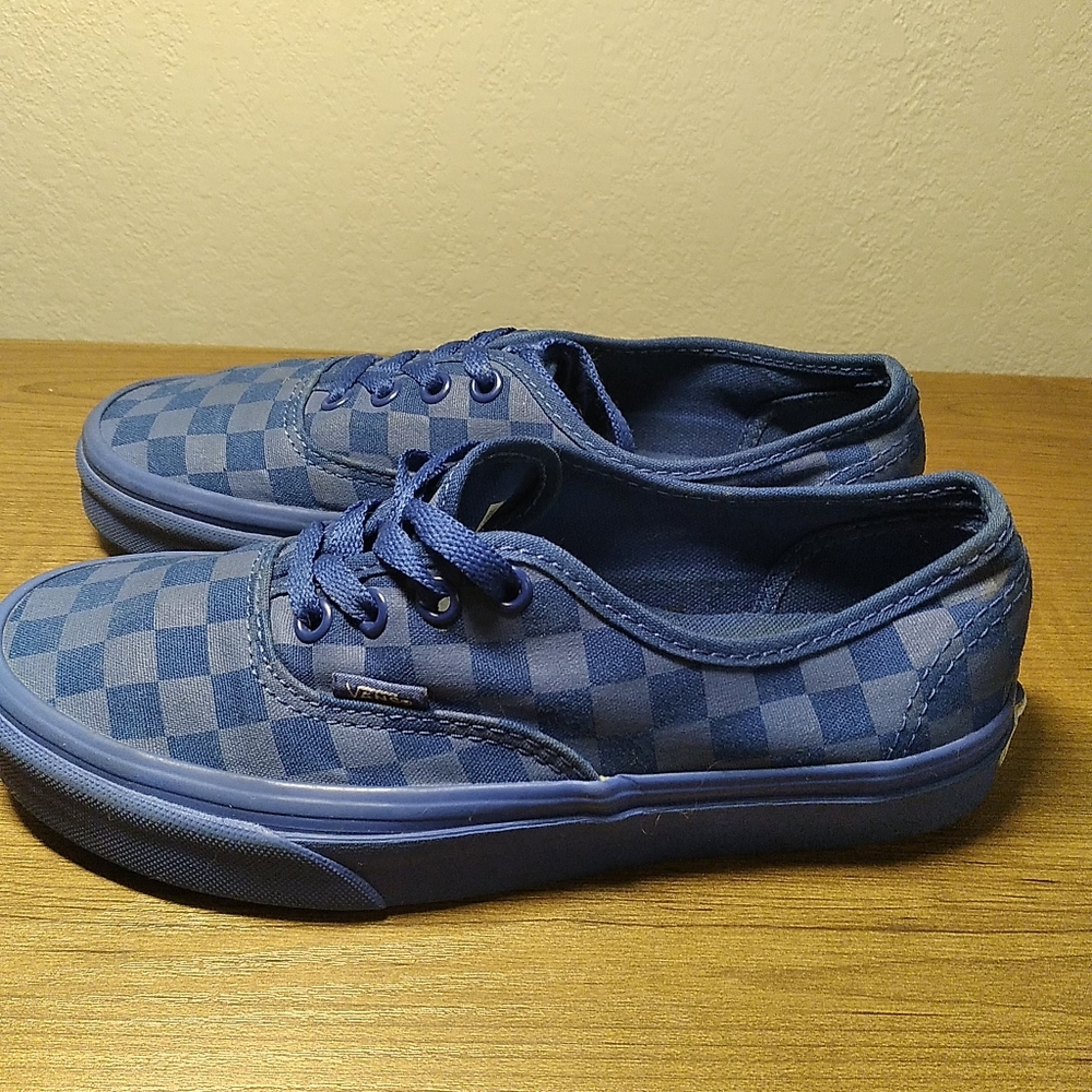 Vans Classic True Blue Mono Checkered Skate Lace Snea… - Gem